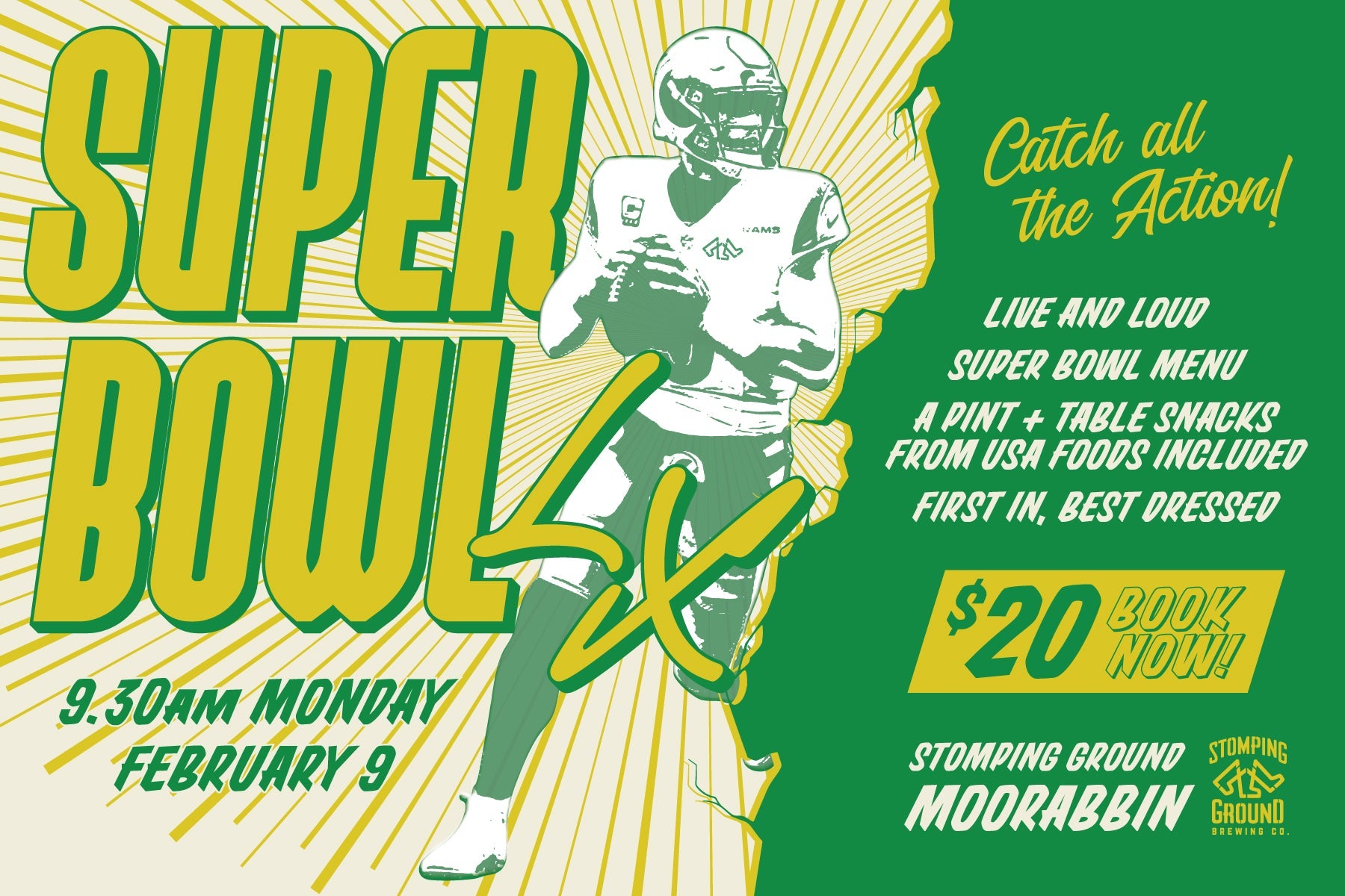 Super Bowl Monday @ Moorabbin - Stomping Ground Brewing Co.