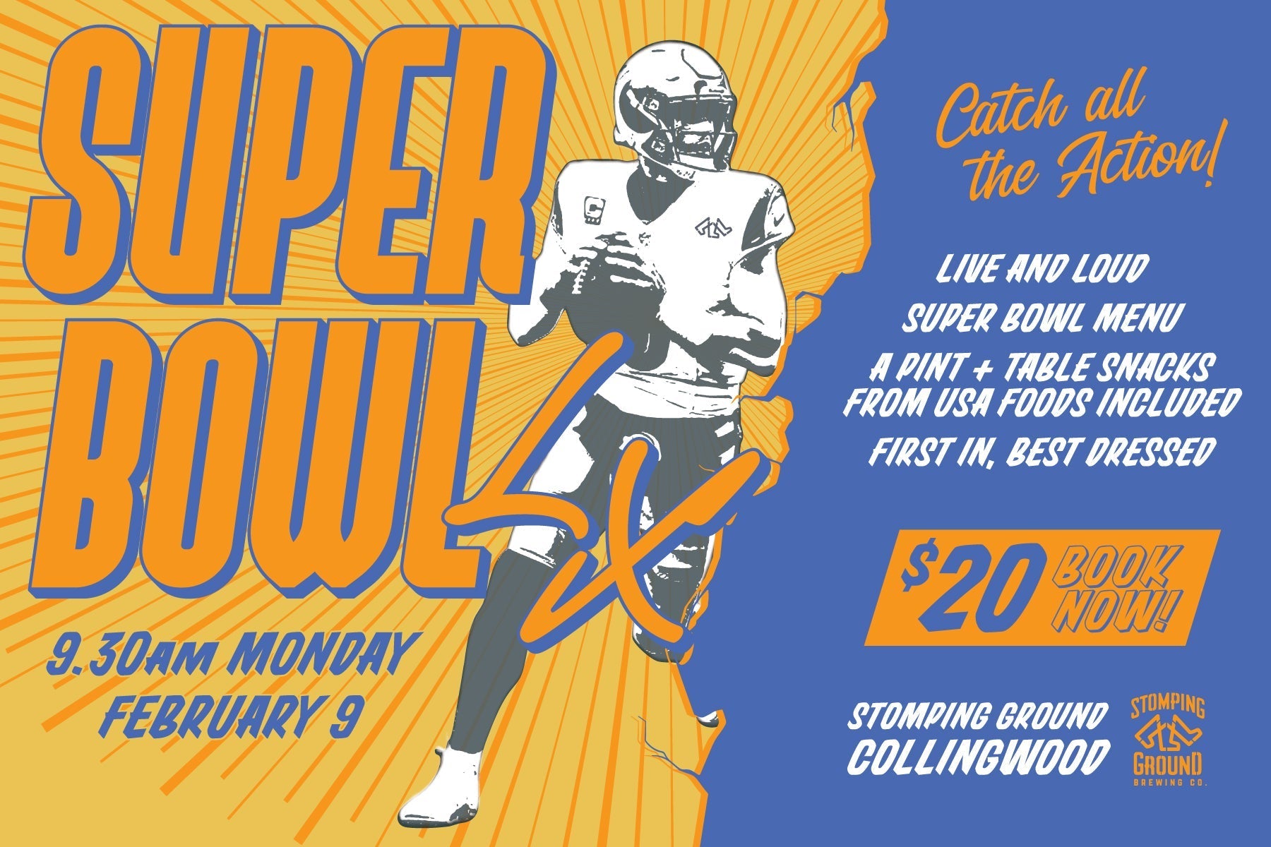 Super Bowl Monday @ Collingwood - Stomping Ground Brewing Co.