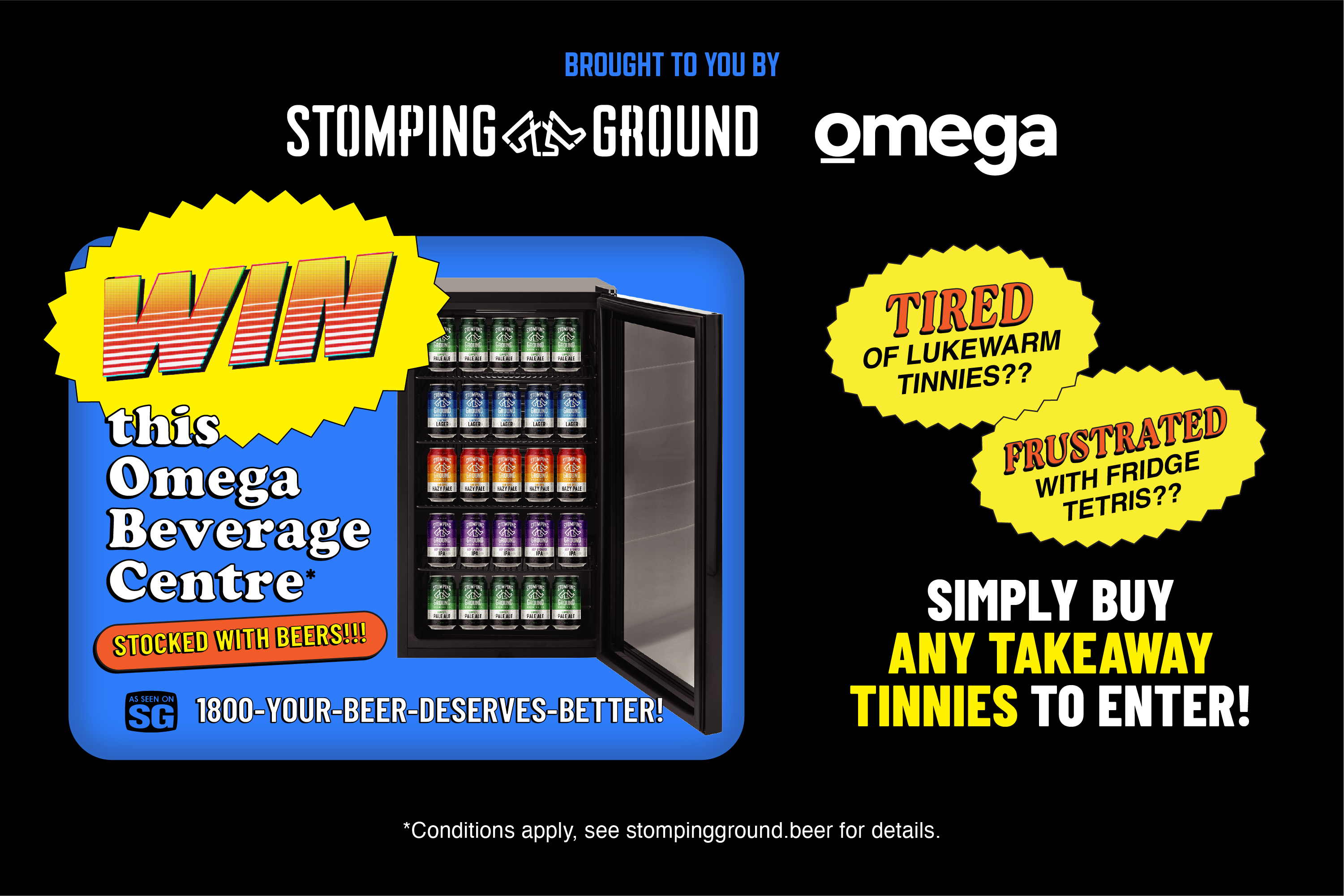WIN a new Omega Beverage Centre - Stomping Ground Brewing Co.
